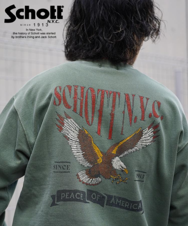 【楽天市場】★SALE|Schott/ショット 公式通販 | CREW SWEAT TRAD EAGLE/クルースウェット トラッドイーグル※セール品につき交換返品不可：Schott