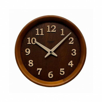 【楽天市場】さんてる クォーツ 日本製 天然木シンプルスタンダード木枠時計 ブラウン QL732_BR 天然木のシンプルな時計：スクラッチ