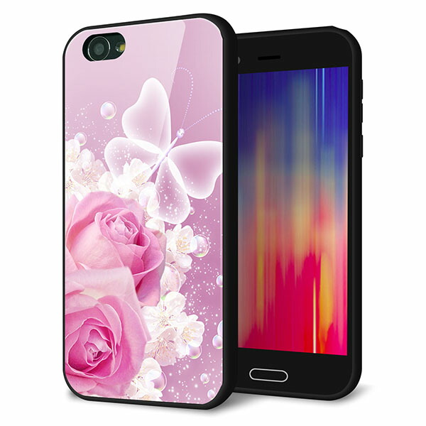 【楽天市場】softbank AQUOS R 605SH ケース カバー スマホケース 背面 ガラス TPU ガラプリ 【ローズロマンス ...