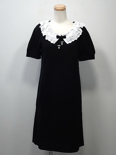 【楽天市場】★【送料無料】M's GRACY エムズグレイシー 衿付きニットワンピース 【中古】レディース：セカンド