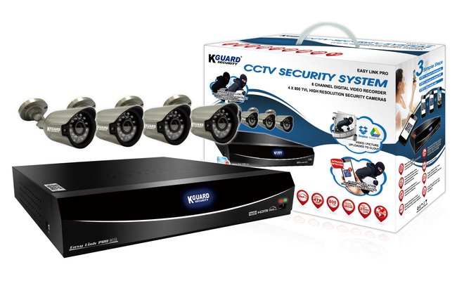 【楽天市場】EL822-CKT005 Kguard SECURITY Easy Link Pro Series Combo Kit 防犯カメラ ...
