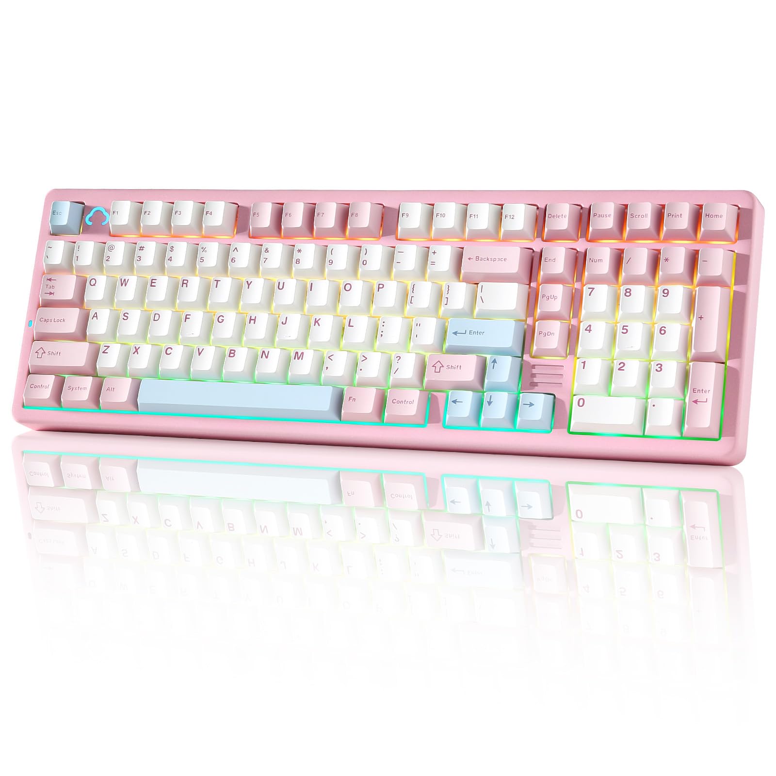 【楽天市場】YUNZII AL98 QMK/VIA ワイヤレス メカニカルゲーミングキーボード フルアルミニウム筐体 BT/2.4G/USB ...