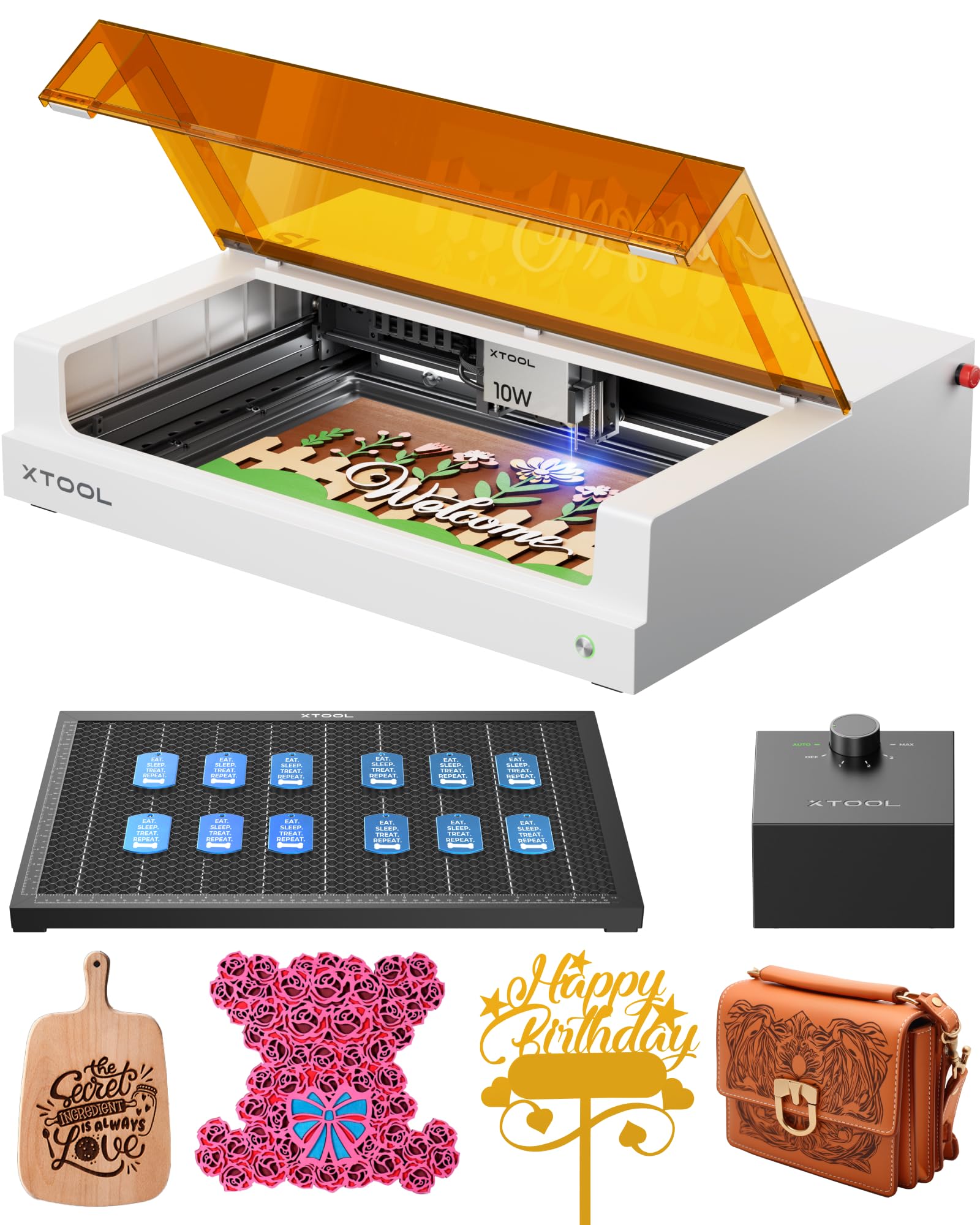 【楽天市場】xTool S1 10W レーザー彫刻機 エアアシストとハニカムパネル付き 密閉型安全デザイン 正確な位置決め オートフォーカス ...