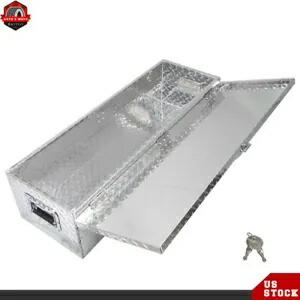 【楽天市場】39インチX13インチX10インチピックアップトラックトランクベッドツールボックストレーラーストレージ+ロッククロームアルミニウム ...