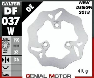 【楽天市場】Galfer ブレーキ ディスク フロント ウェーブ固定 190x3.6 mm CPI POPCORN 2001- Galfer ...