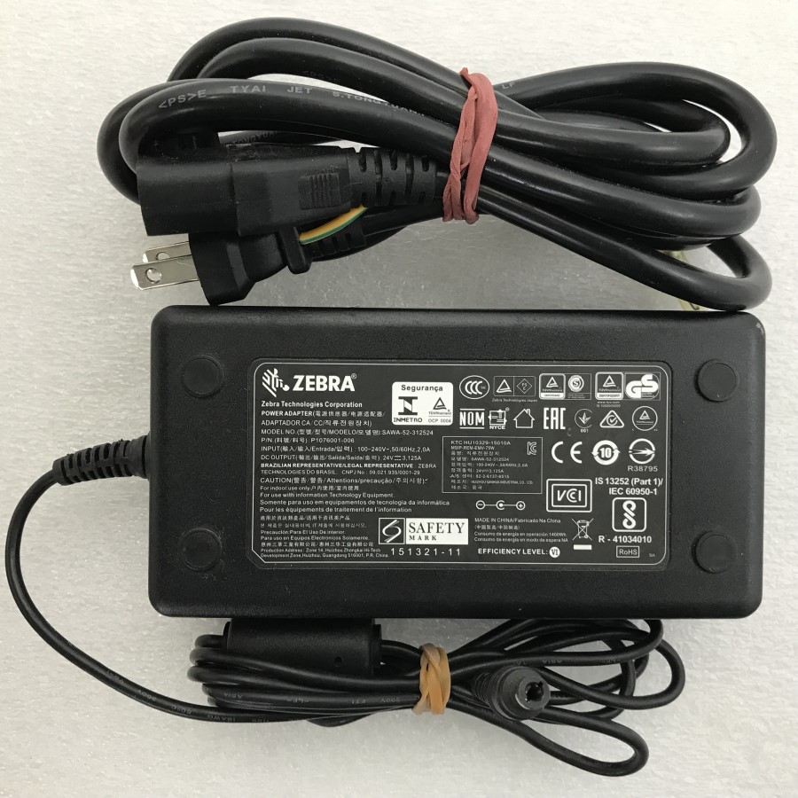 【楽天市場】【中古】純正品 ZEBRA AC ADAPTER 24V~3.125A SAWA-52-312524 コネクタ外径約6.5mm内径 ...