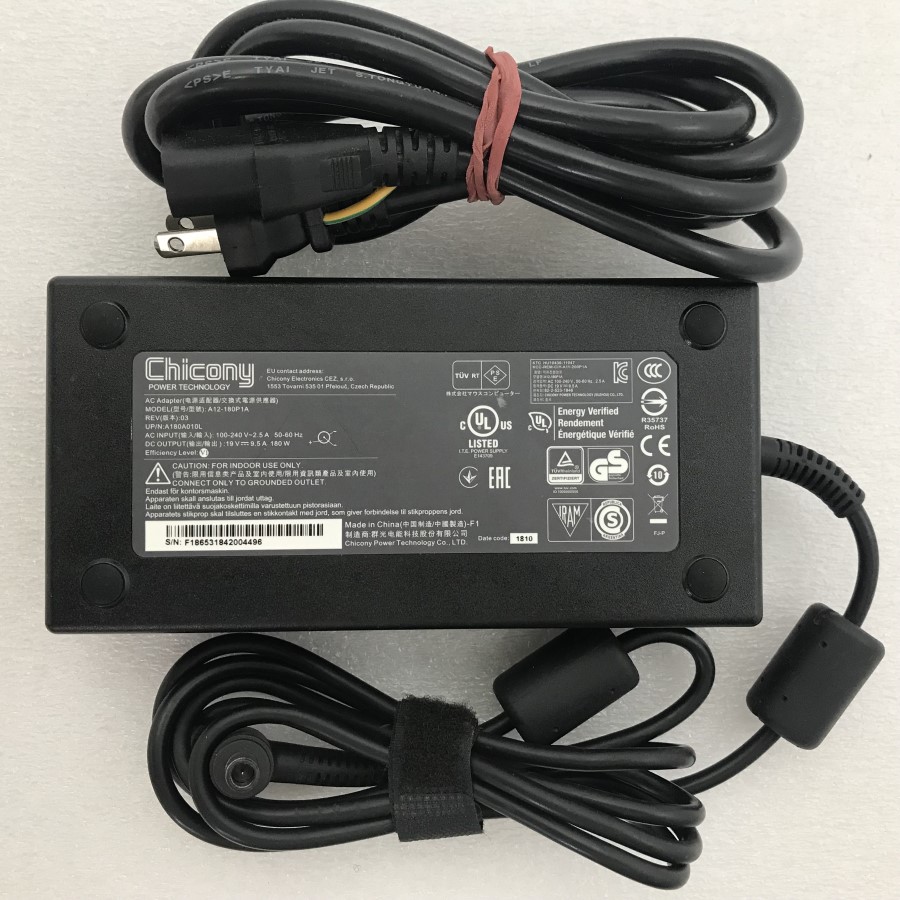 【楽天市場】純正品 CHICONY AC ADAPTER 19V~9.5A A12-180P1A REV:03 外径約7.3mm、内径約5 ...