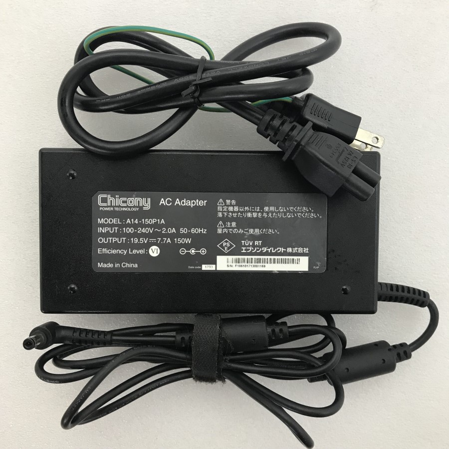 【楽天市場】【中古動作品】純正 CHICONY AC ADAPTER 19.5V~7.7A 150W A14-150P1A 外径約5.5mm ...