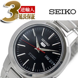 【楽天市場】【逆輸入SEIKO5】セイコー5 メンズ自動巻き腕時計 ブラックダイアル シルバーステンレスベルト SNKA07K1：セイコー時計 ...
