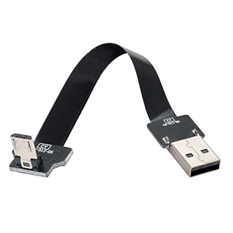 【楽天市場】Cablecc Down Angled USB 2.0Type-Aオス-マイクロUSB5ピンオスデータフラットスリムFPCケーブル ...
