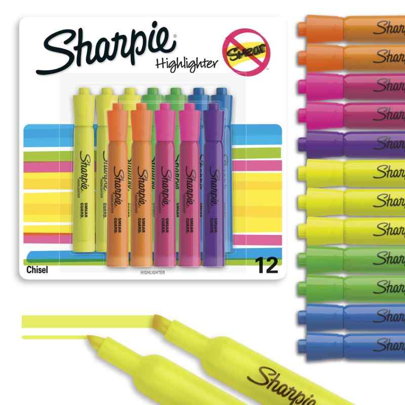 【楽天市場】Sharpie Accent Tank-Style Highlighter, 12-Pack, Assorted Colors ...