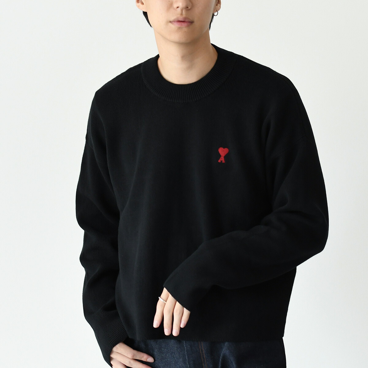 【楽天市場】AMI ALEXANDRE MATTIUSSI AMI PARIS アミパリス ニット UKS046 KN0042 トップス セーター ニット ハートロゴ ユニセックス メンズ ...