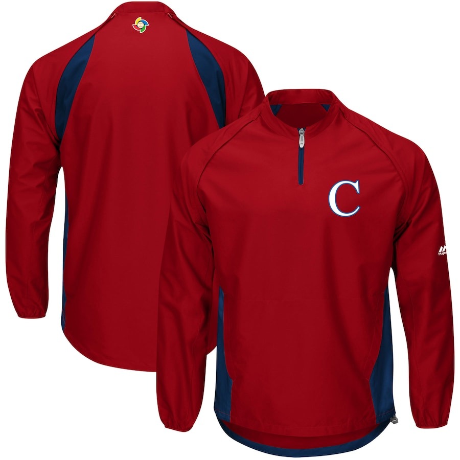 【楽天市場】WBC キューバ ジャケット 2017 World Baseball Classic ゲーム ハーフジップ アウター ...