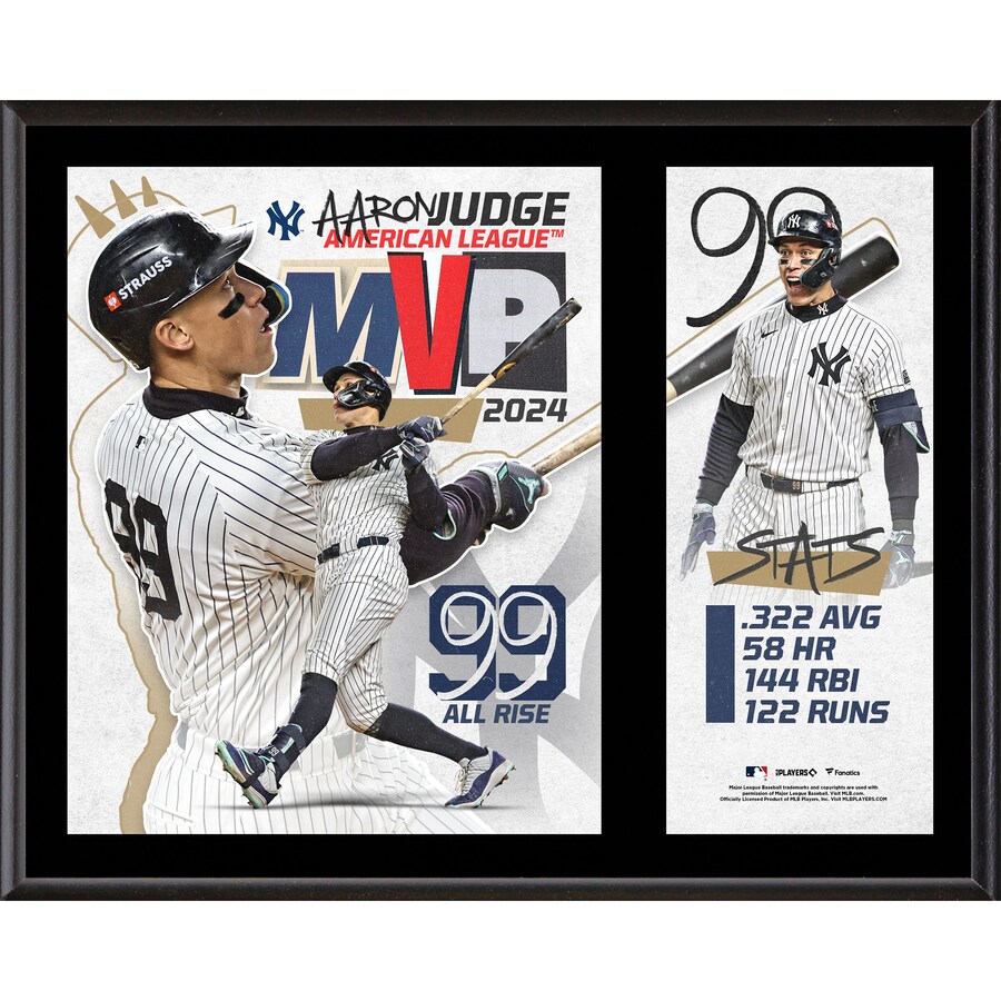 【楽天市場】MLB アーロン・ジャッジ ヤンキース フォトフレーム 12 x 15 2024 ア・リーグMVP受賞記念 Award Sublimated Plaque Fanatics ...