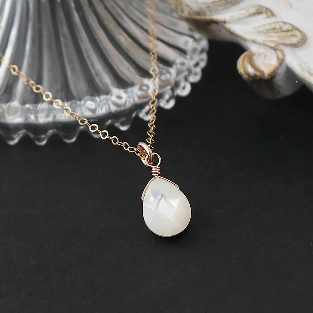 【楽天市場】ホワイトシェル (白蝶貝) ペアシェイプカット 約10×8mm / 14KGF ゴールドフィールド ネックレス ゴールド 『ハンドメイドアクセサリー』：Selectopia