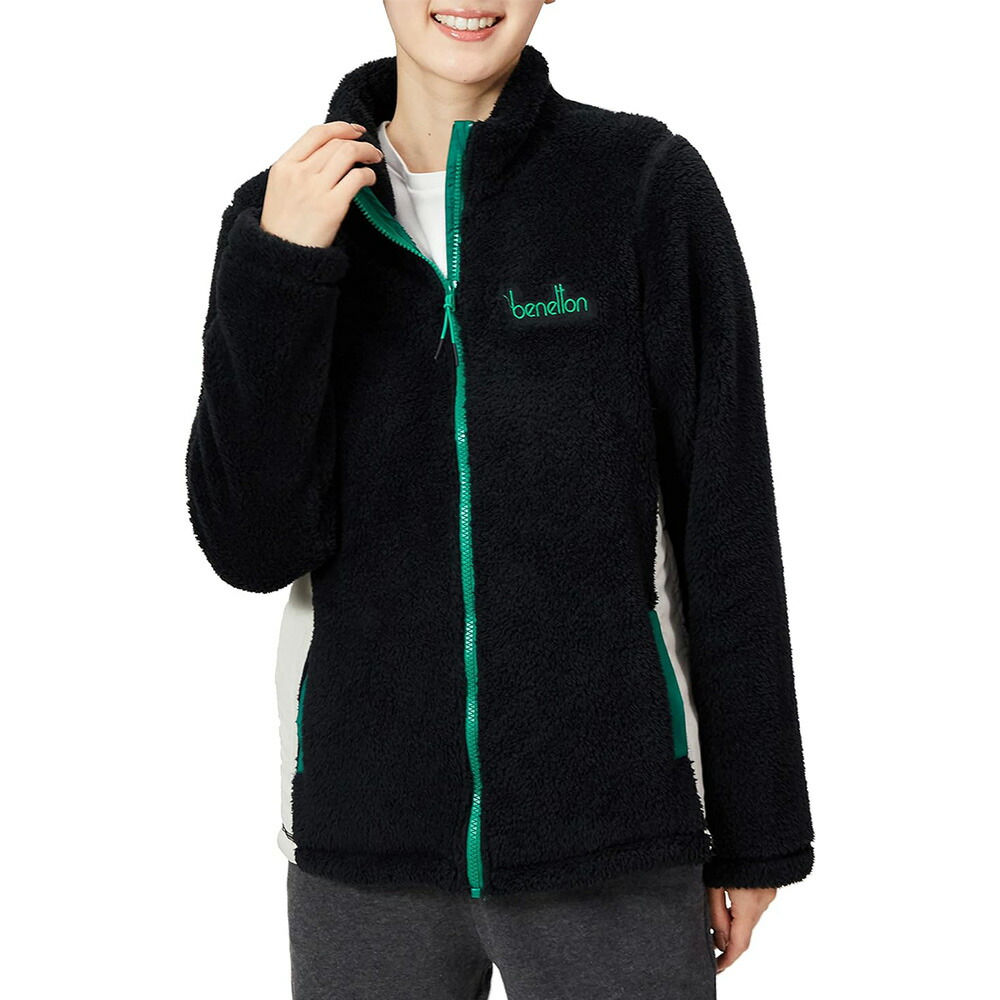【楽天市場】ベネトン benetton レディース フリース ジャケット トップス ボアジャケット カジュアル 保温 もこもこ 可愛い ...