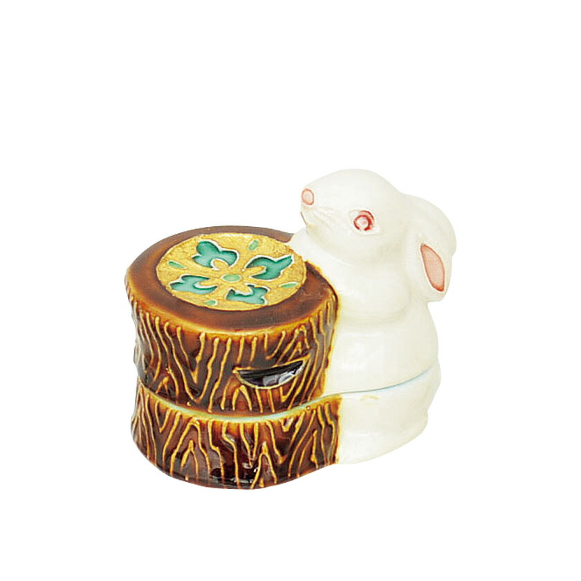 【楽天市場】茶道具 香合（こうごう） 香合 代赭交趾 兎 干支 山本 一如：お茶・茶道具・抹茶スイーツ千紀園