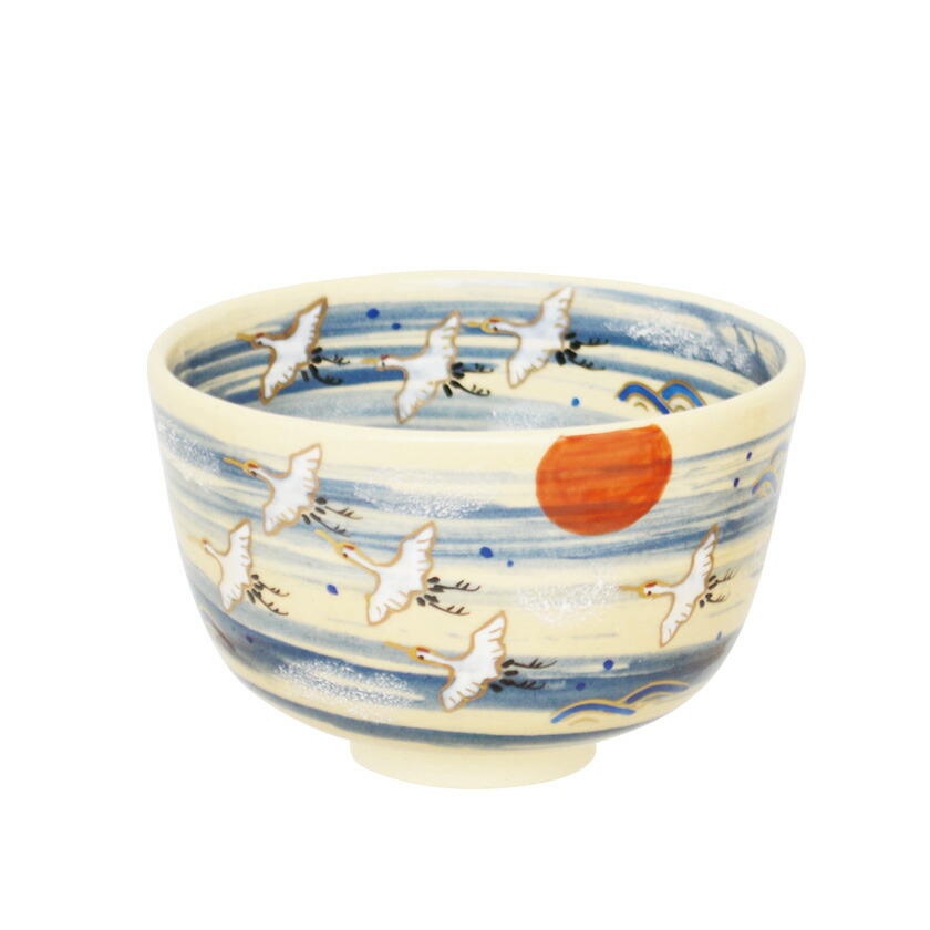 【楽天市場】茶道具 抹茶茶碗（まっちゃちゃわん） 茶碗 色絵 日の出鶴 東山 深山 干支 辰（たつ 龍 竜 りゅう）：お茶・茶道具・抹茶スイーツ千紀園