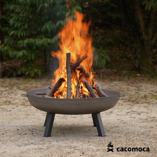 【楽天市場】Fire Pit GARDEN 焚き火台 大型サイズ 55cm 75cm 85cm 100cm 鋳物製 無骨デザイン グランピング 別荘 ファイヤーピット キャンプ 焚火 BBQ ...
