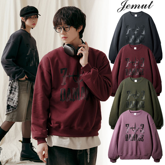【楽天市場】【限定10％OFF&クーポン】 JEMUT トレーナー スウェット Damage Overfit Sweatshirts ...