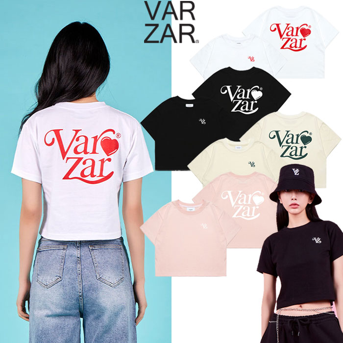 【楽天市場】★最大15％OFFクーポン！SS期間限定★VARZAR Tシャツ クロップ Love VARZAR Crop T-Shirts ☆ 半袖 クロップド丈 プリント ロゴ レディース ...
