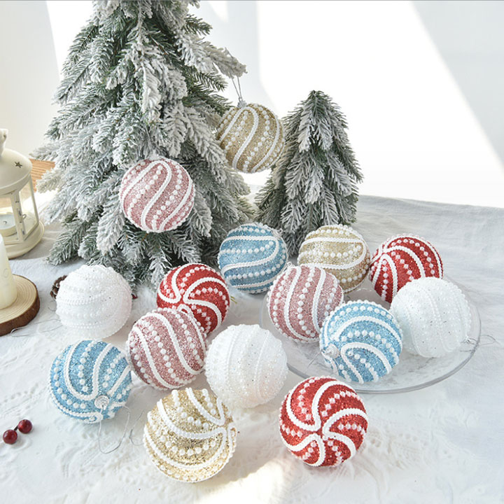 【楽天市場】オーナメント クリスマス 飾り ボール クリスマスボール 可愛い キラキラ 80mm 単品販売 デコレーション 装飾 おしゃれ ...