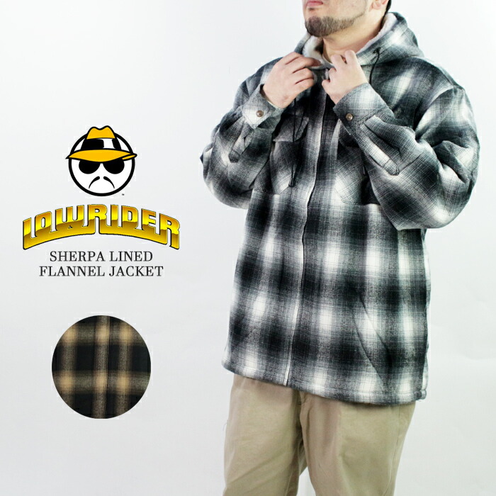 【楽天市場】レビューでクーポン★ローライダー クロージング フード付きジャケット LOWRIDER CLOTHING SHERPA LINED ...