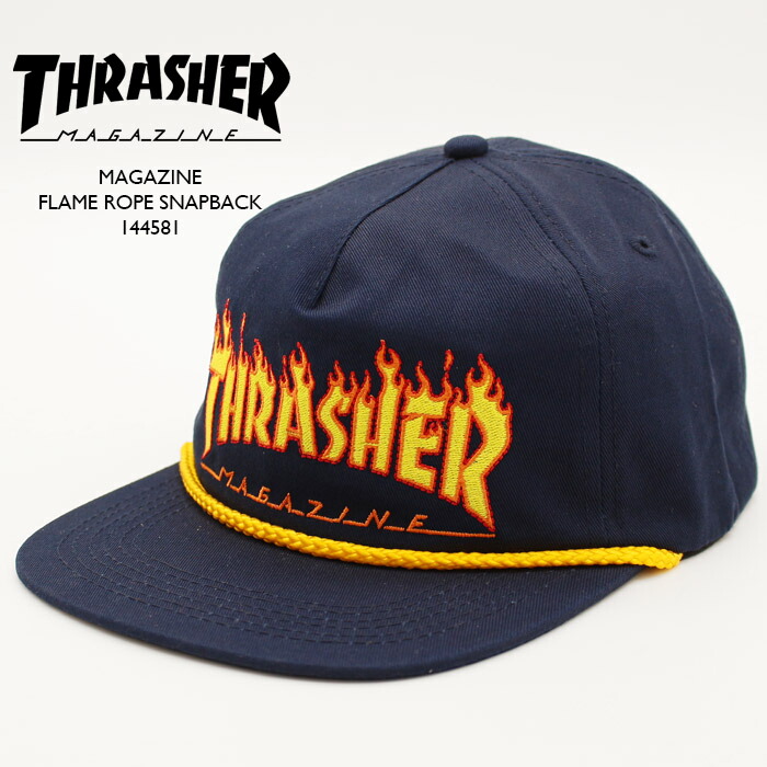 【楽天市場】レビューでクーポン★スラッシャー キャップ THRASHER MAGAZINE FLAME ROPE SNAPBACK CAP ...