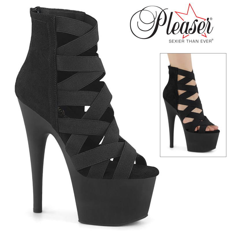 【楽天市場】【3ヶ月保証&特典付】プリーザー 厚底 ブーツサンダル 約18cm/センチ ヒール 黒 ブラック オープントゥ ストラップデザイン ハイヒール ピンヒール ポールダンス ヒール ...