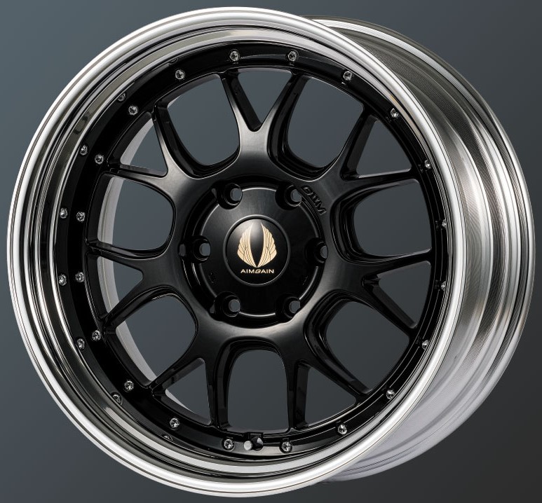 【楽天市場】エイムゲイン(AIMGAIN) G2M ブラック 18インチ 【厳選輸入225/50R18ホイールタイヤセット】 200系 ...