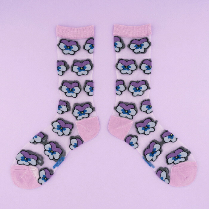 【楽天市場】【公式通販 3,980円以上 送料無料】ククシュゼット 正規商品 靴下 レディース シースルー かわいい 花 フランス ...