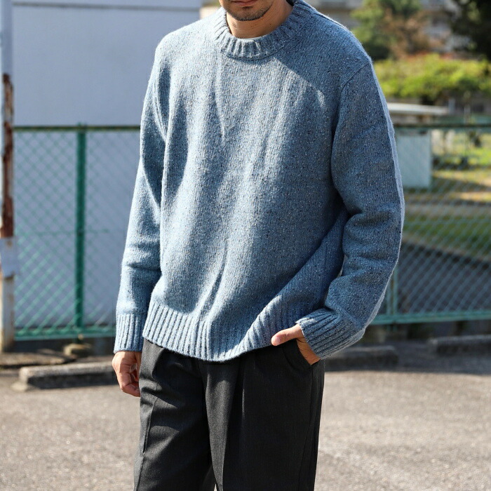 【楽天市場】ワックスロンドン ユニセックス トップス wax london ワイルド クルー ニット ドネガル WILDE CREW KNIT ...