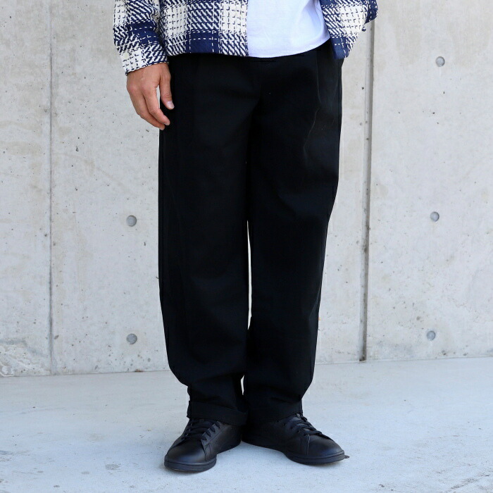 【楽天市場】ワックスロンドン メンズ ボトムス wax london ミロ トラウザーズ コットン ツイル MILO TROUSER ブラック ...