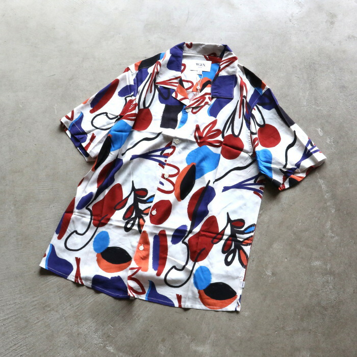【楽天市場】ワックスロンドン シャツ wax london ディドコット 半袖 シャツ BLOCK SCRIBBLE レッド/ ブルー RED ...