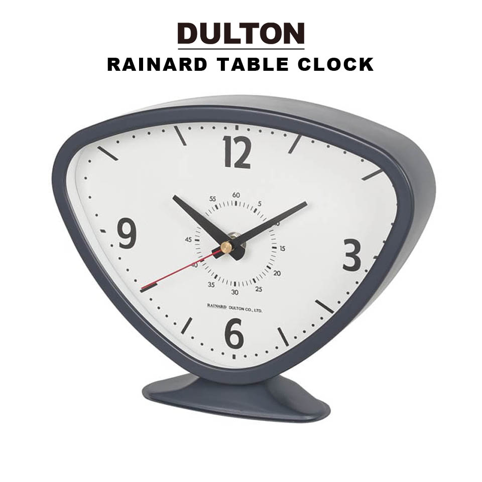 【楽天市場】RAINARD TABLE CLOCK GRAY高さ18.5cm×幅22.5cmアナログ 逆三角形 グレー シンプル レトロ ...