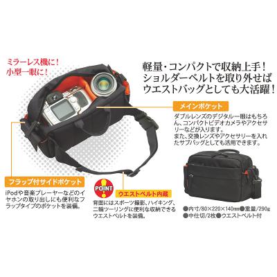 【楽天市場】【送料無料】 エツミ E-3469 ムーブ4WAY ショルダーバッグ S ブラック [小型一眼レフ対応/ミラーレス対応/ウエスト ...