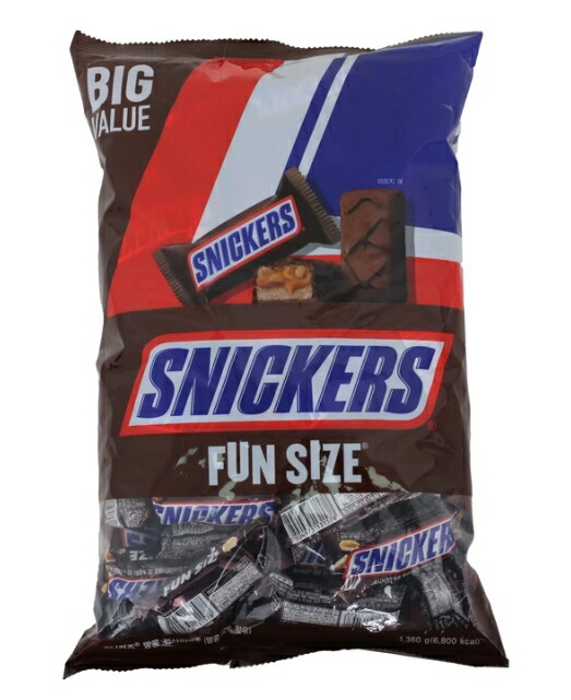 【楽天市場】スニッカーズ Snickers HE&SHE 送料無料 Snickers Fun Size 1306g スニッカーズミニ お菓子 ...