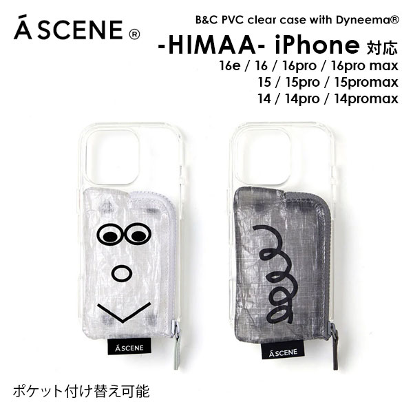 【楽天市場】【即納】【iPhone】 エーシーン a scene B&C Clear case with DyneemaR -HIMAA- iPhone16 15 14/16e pro ...