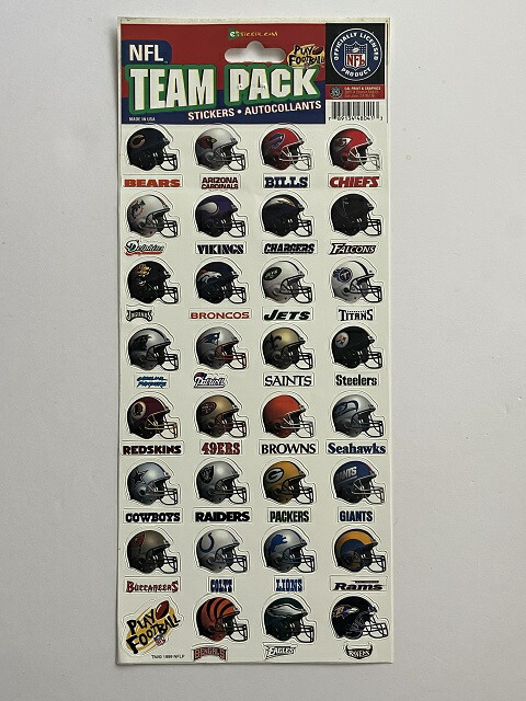 【楽天市場】USA直輸入品 NFLチームステッカーシート：Shell Beans Online Shop