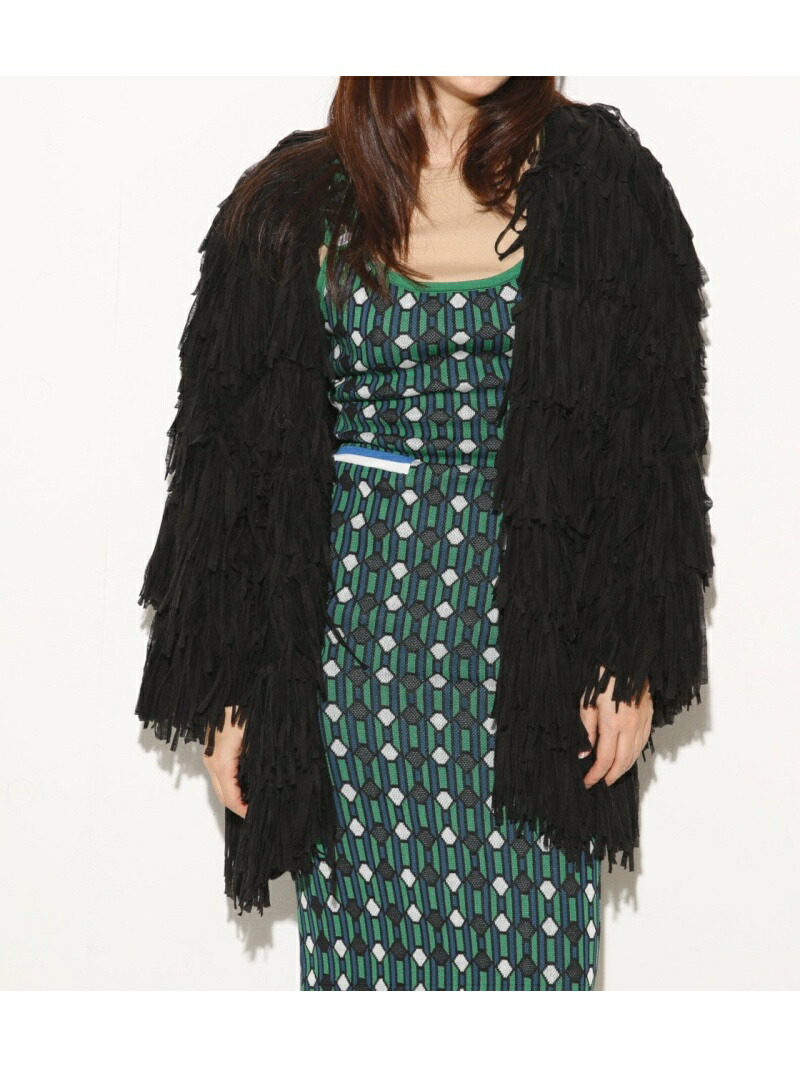 【楽天市場】【SALE／60%OFF】FEATHER YARN GOWN SLY スライ ニット カーディガン ブラック【RBA_E】【送料 ...