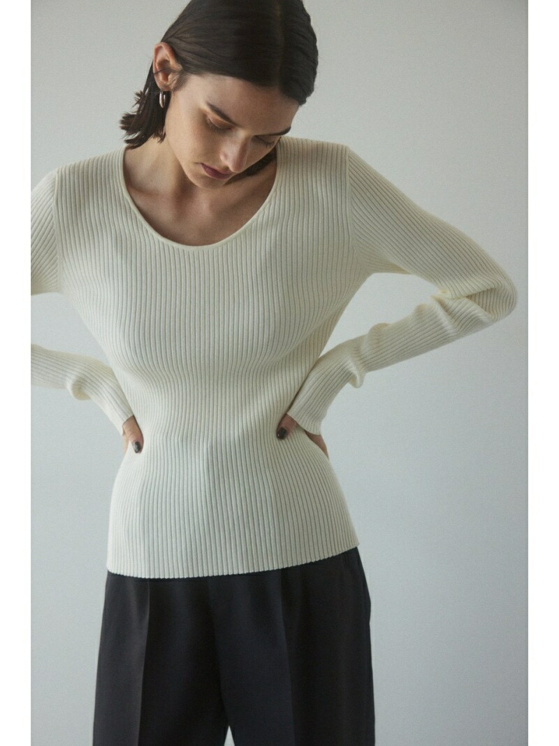 【楽天市場】washable round neck tops BLACK BY MOUSSY ブラックバイマウジー トップス ニット ブラウン ...