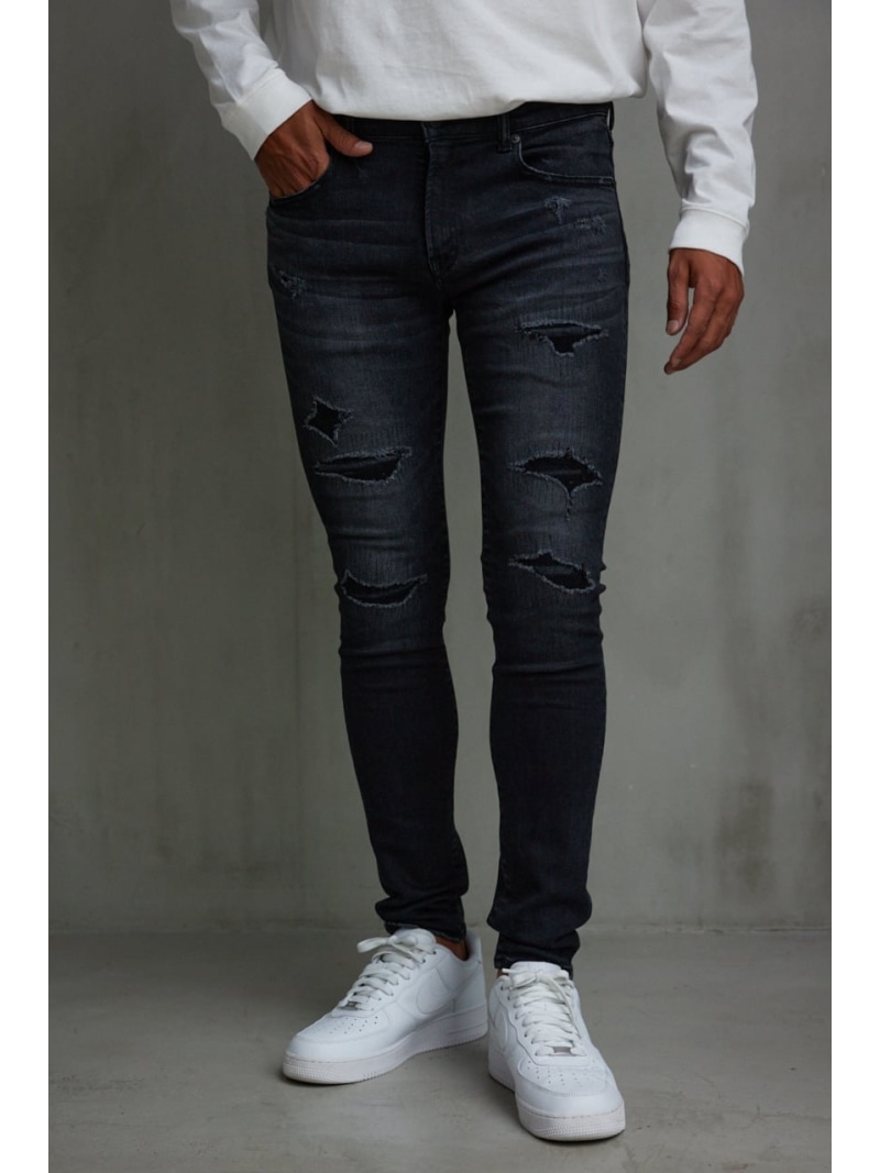 【楽天市場】AZUL DENIM 15TH リペアスキニー AZUL BY MOUSSY アズールバイマウジー パンツ ジーンズ・デニムパンツ ...