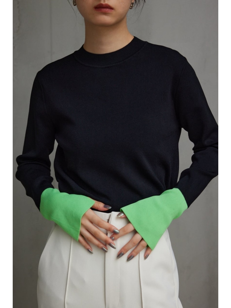 【楽天市場】【SALE／50%OFF】カラーカフブロックニットトップス AZUL BY MOUSSY アズールバイマウジー トップス ニット ...