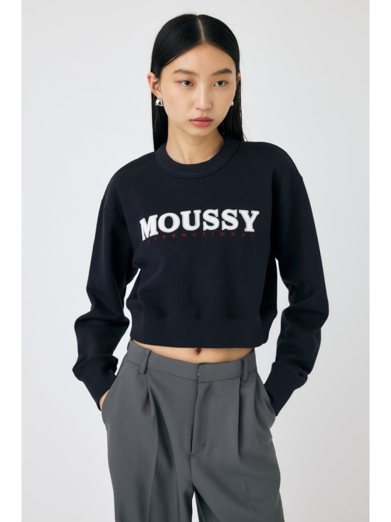 【楽天市場】MOUSSY TWILL アップリケ プルオーバー MOUSSY マウジー トップス スウェット・トレーナー ブラック グレー【送料無料】[Rakuten Fashion ...