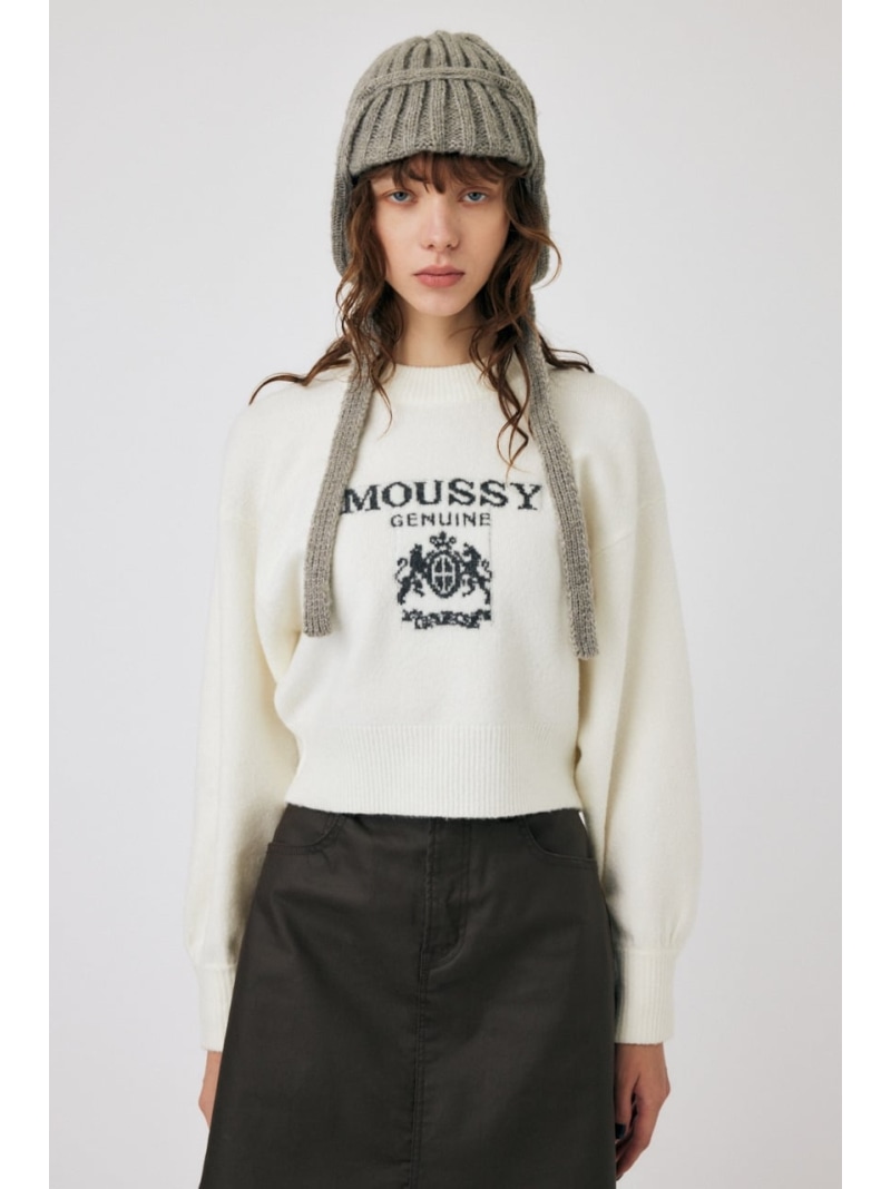 【楽天市場】JACQUARD MOUSSY ニットトップス MOUSSY マウジー トップス ニット ホワイト ネイビー グレー【送料無料】[Rakuten Fashion]：シェルターウェブストア