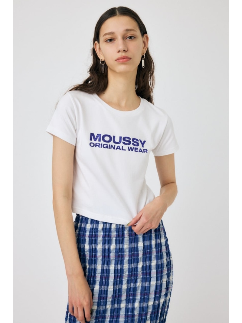 【楽天市場】RHINESTONE MOUSSY Tシャツ MOUSSY マウジー トップス カットソー・Tシャツ ホワイト ブラック ブルー オレンジ【送料無料】[Rakuten ...
