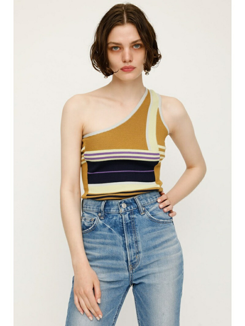 【楽天市場】【SALE／50%OFF】BORDER ASYMMETRY TOPS SLY スライ トップス ノースリーブ・タンクトップ ベージュ【RBA_E】[Rakuten Fashion ...