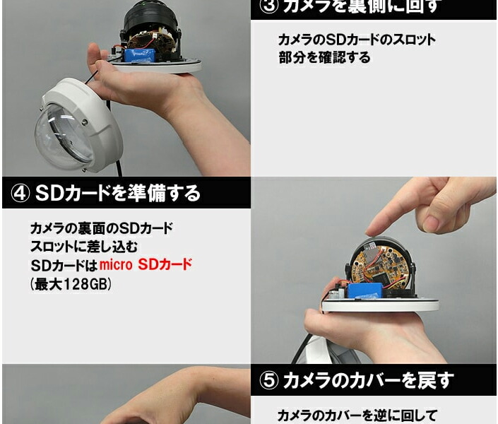 【楽天市場】【送料無料】SHVD-SD130IR SDカード式防犯カメラ 130万画素 ハイビジョン ケーブル不要 屋外 暗視カメラ 赤外線 ...