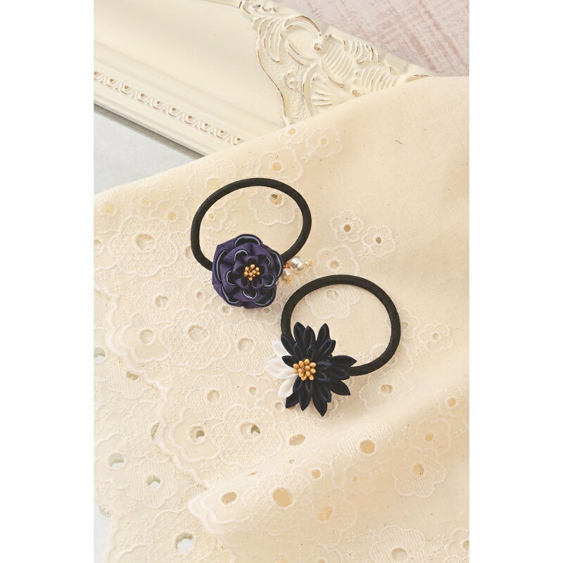 【楽天市場】Panami パナミ タカギ繊維 普段づかいのつまみ細工 ヘアゴムセット（ダークネイビー） LH-446 ｜洋裁 yousai ...