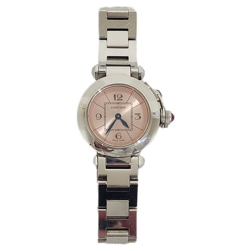 【楽天市場】CARTIER カルティエ ミスパシャ W3140008 クォーツ 腕時計 電池交換済 レディース ピンク 箱付 【中古品 ...